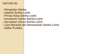 Setrika Listrik | PPTX