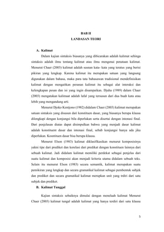 kalimat tunggal | DOCX