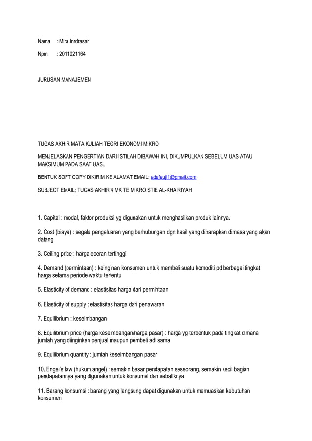 Tugas mikro akhir semester | PDF