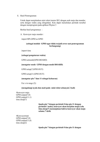 PERANCANGAN DAN PEMROGRAMAN MINI KONVEYOR MENGGUNAKAN MIKROPROSESOR ...