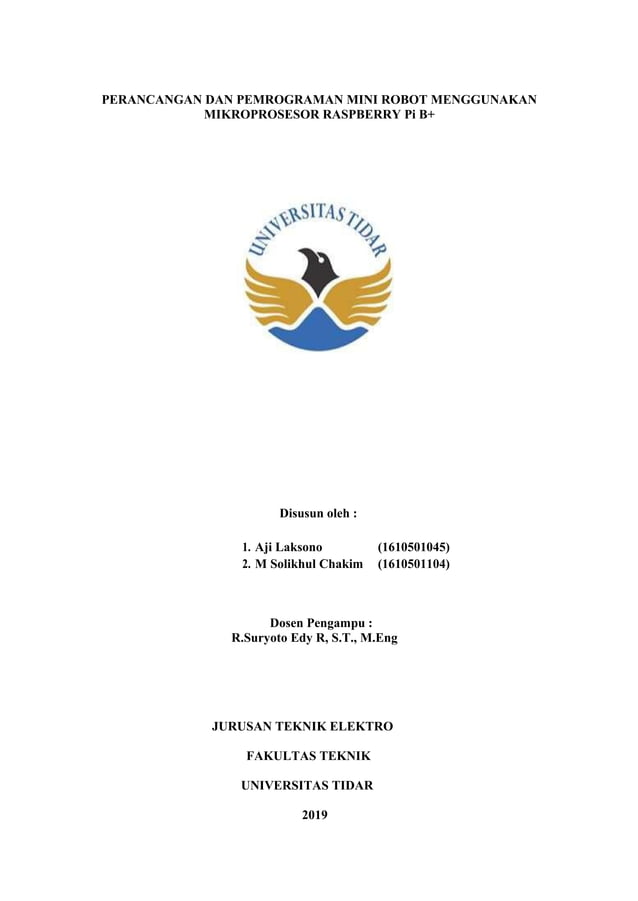PERANCANGAN DAN PEMROGRAMAN MINI ROBOT MENGGUNAKAN MIKROPROSESOR ...