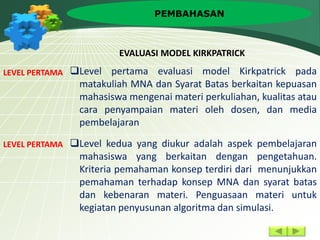 Tugas model kirkpatrick | PPTX