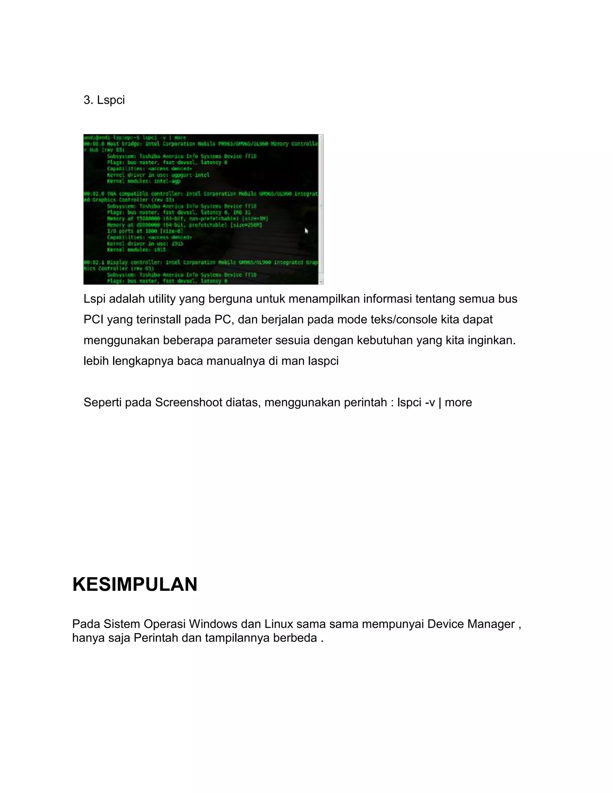 Tugas modul bab iii sistem operasi manajemen input output | DOCX
