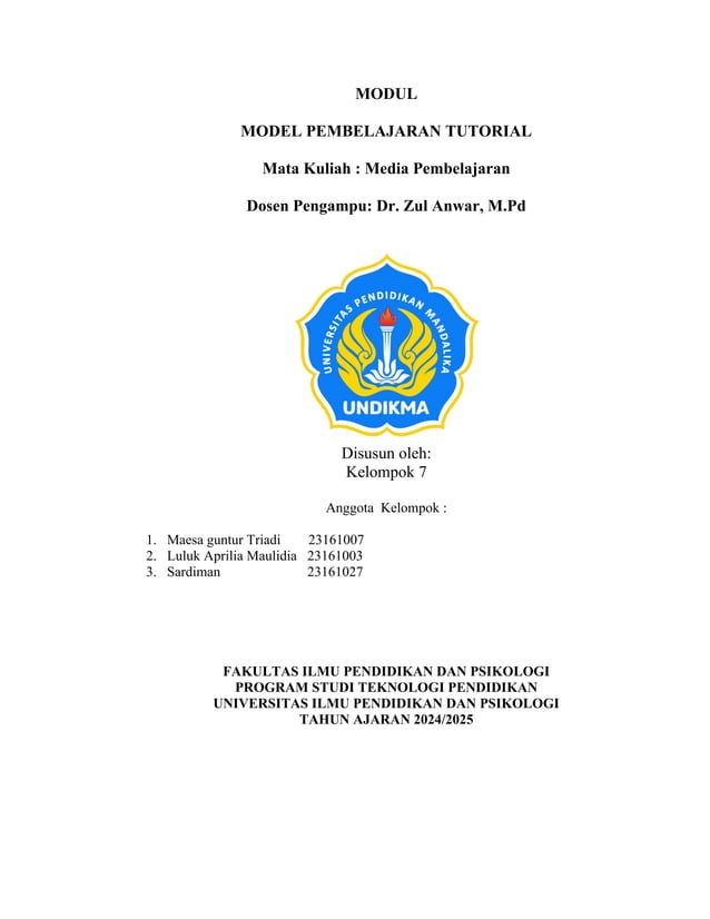 modul ajar model pembelajaran tutorial.docx