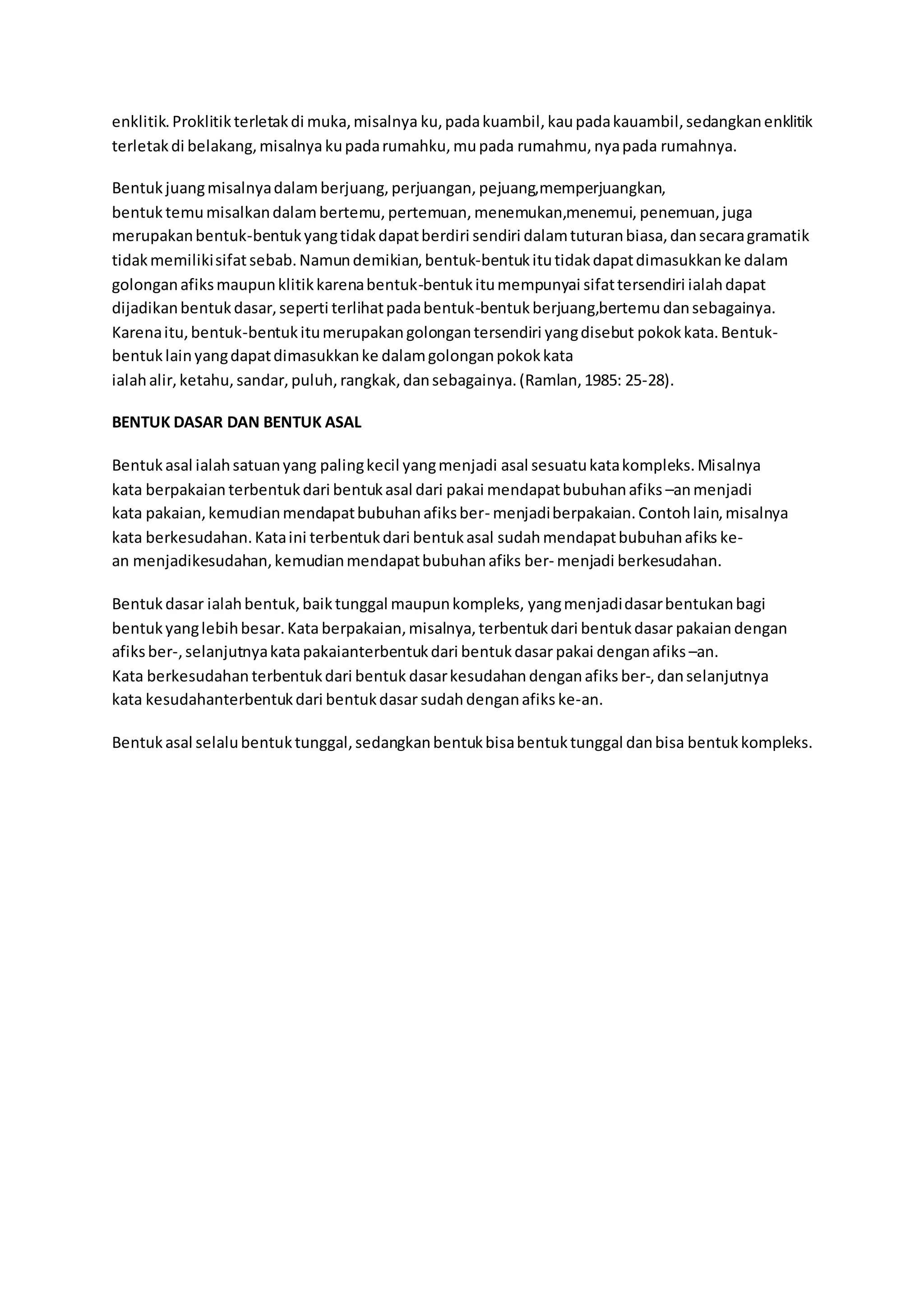 Morf, Morfem, dan Alomorf | DOCX