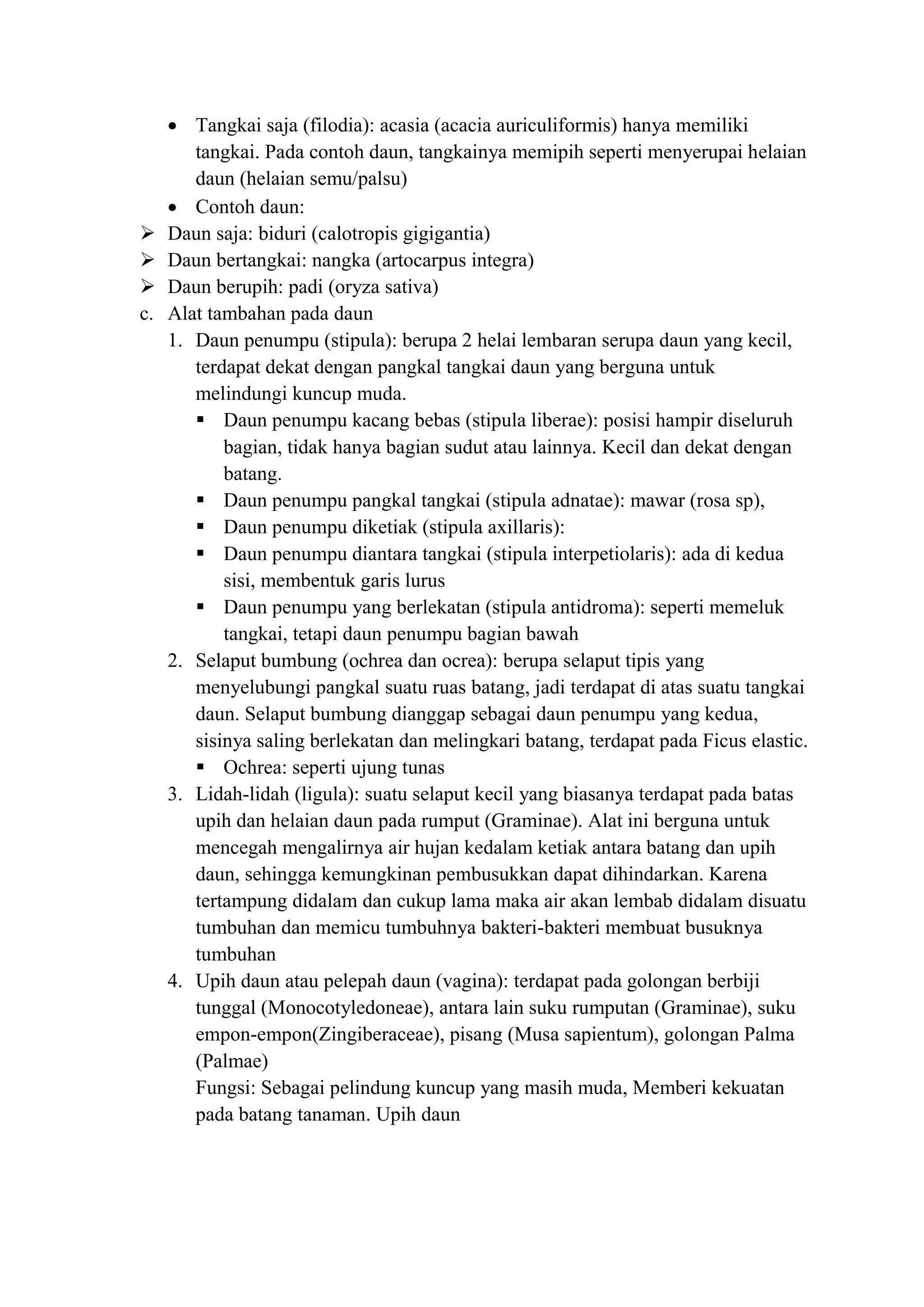 Morfologi Tumbuhan Daun | PDF