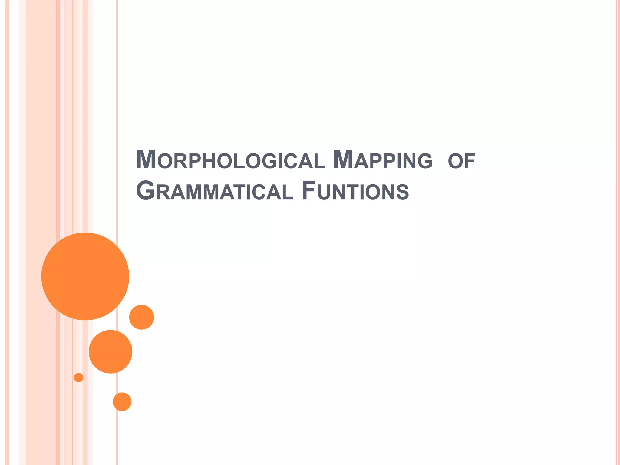 morphosyntacsis/grammatical function | PPT