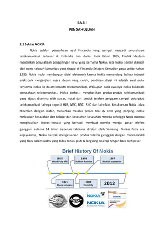 Analisis Penyebab Kegagalan Nokia dan Sony Ericsson | DOCX