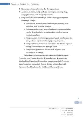 Evolusi Teori Manajemen | Manajemen Sumber Daya Informasi MSDI | PDF