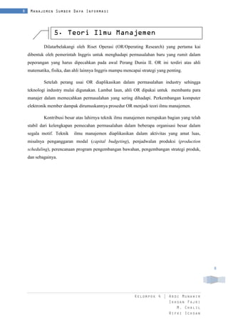 Evolusi Teori Manajemen | Manajemen Sumber Daya Informasi MSDI | PDF