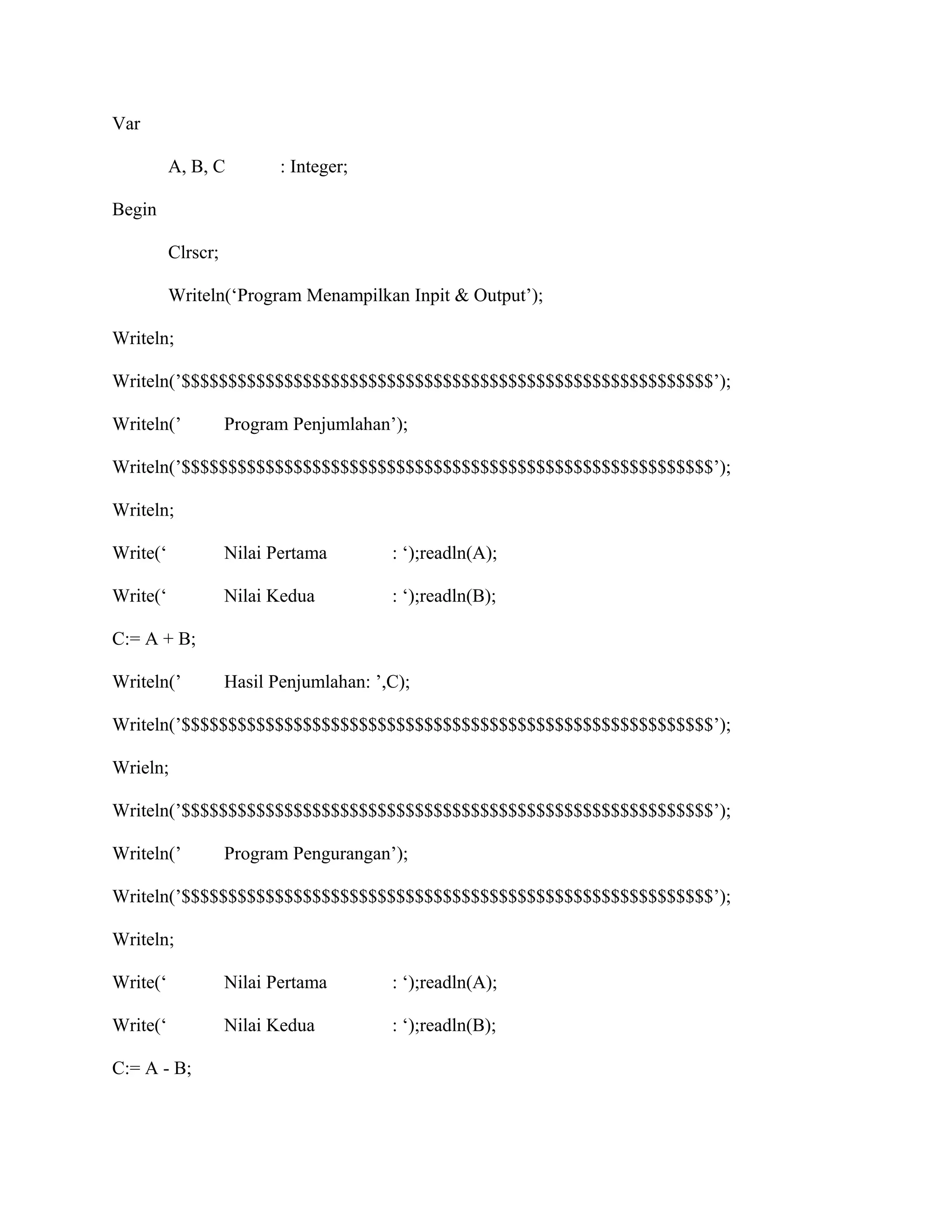 Tugas mu'thi modul pascal | PDF