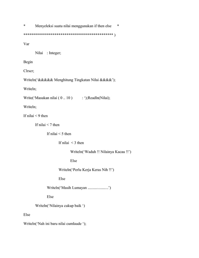 Tugas mu'thi modul pascal | DOC