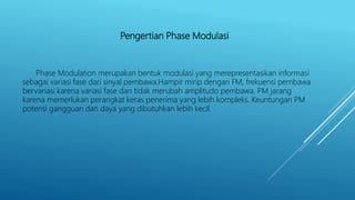 Tugas non linear 2 modulasi frekuensi dan modulasi phase | PPT