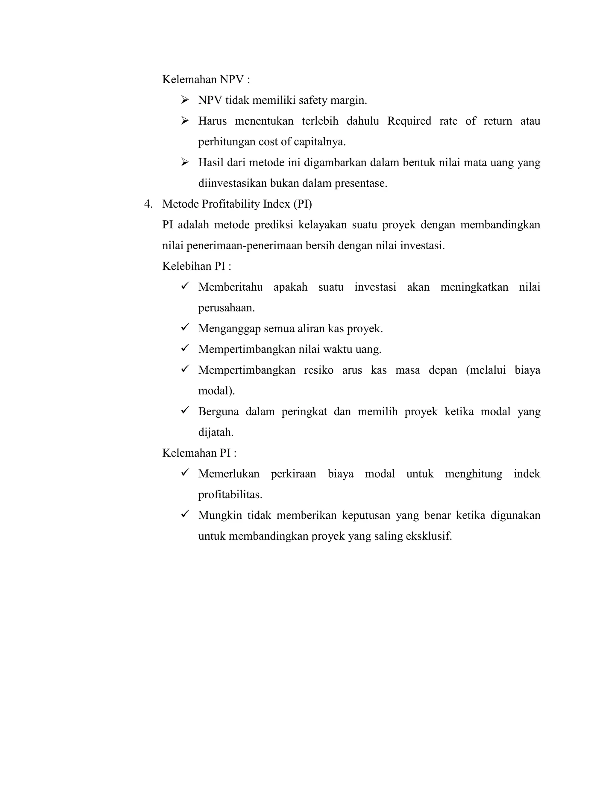 Tugas NOV,IRR,PBP,PI | PDF