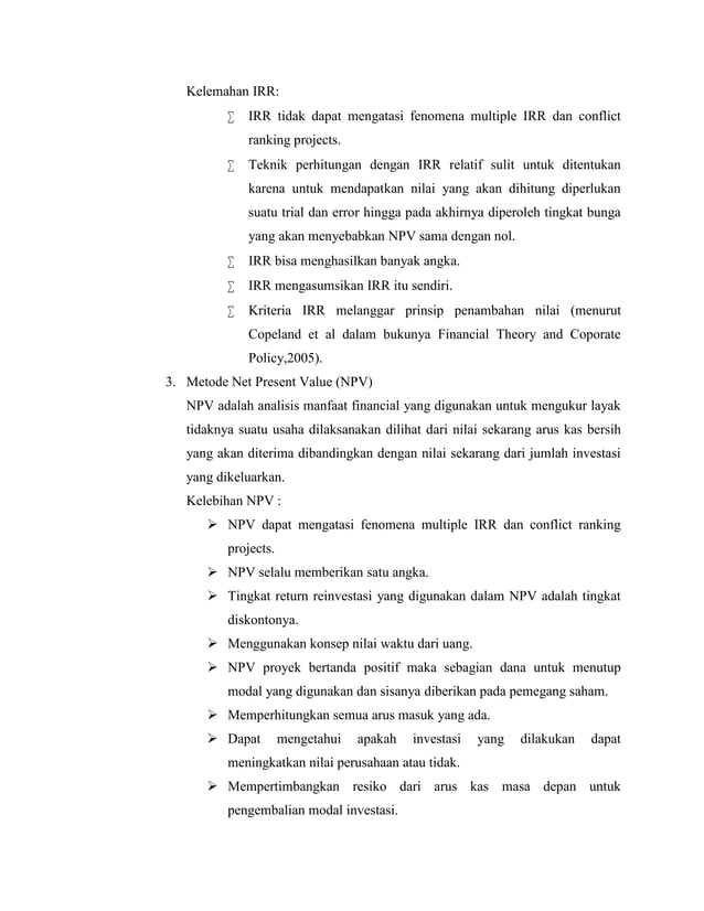 Tugas NOV,IRR,PBP,PI | PDF