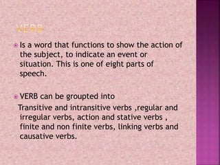 Power Point materi Verb | PPTX