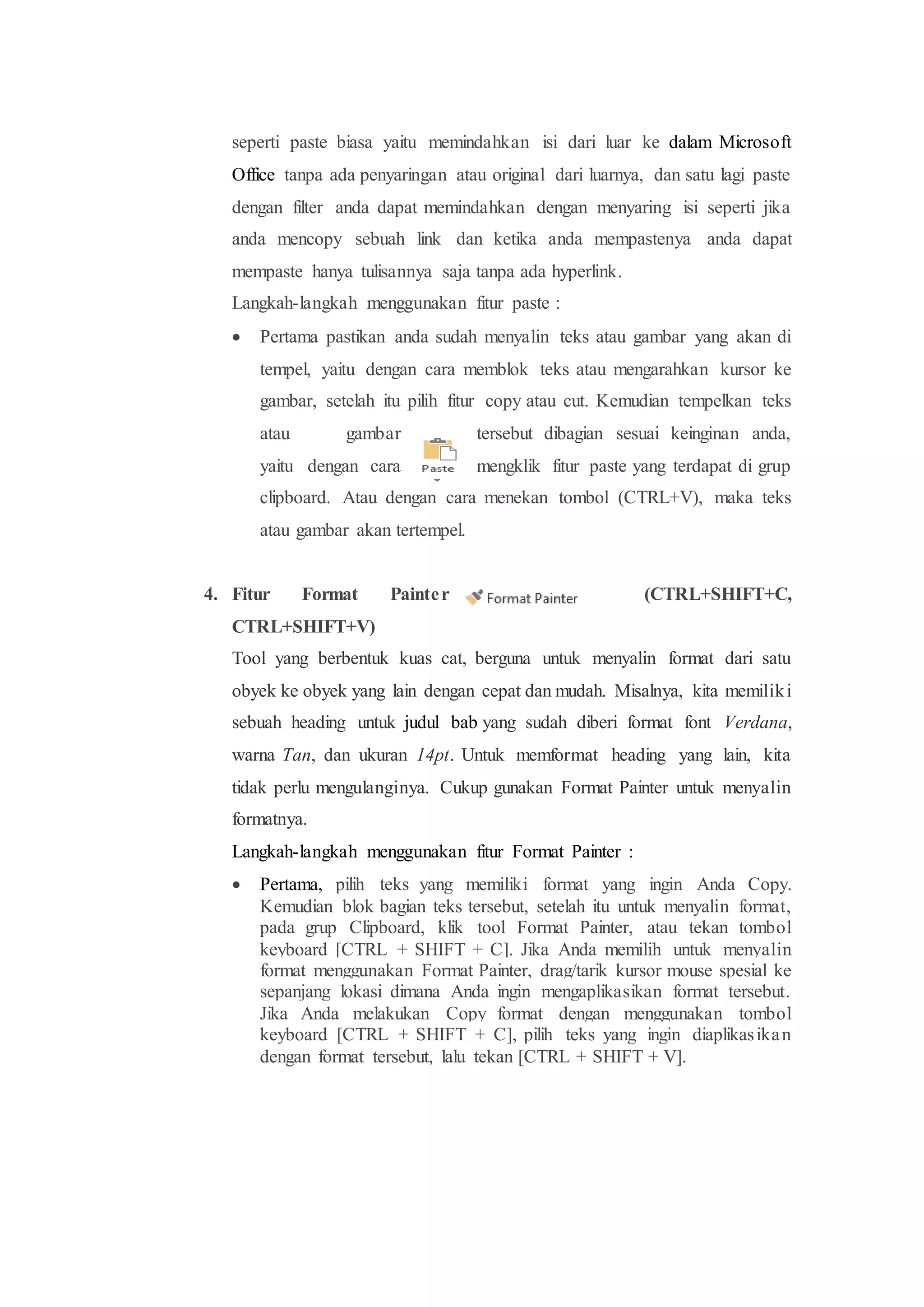 PENGGUNAAN FITUR CLIPBOARD, FONT, DAN PARAGRAPH PADA MICROSOFT OFFICE ...