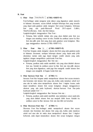 PENGGUNAAN FITUR CLIPBOARD, FONT, DAN PARAGRAPH PADA MICROSOFT OFFICE ...
