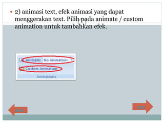 presentase powerpoint tentang animasi | PPTX