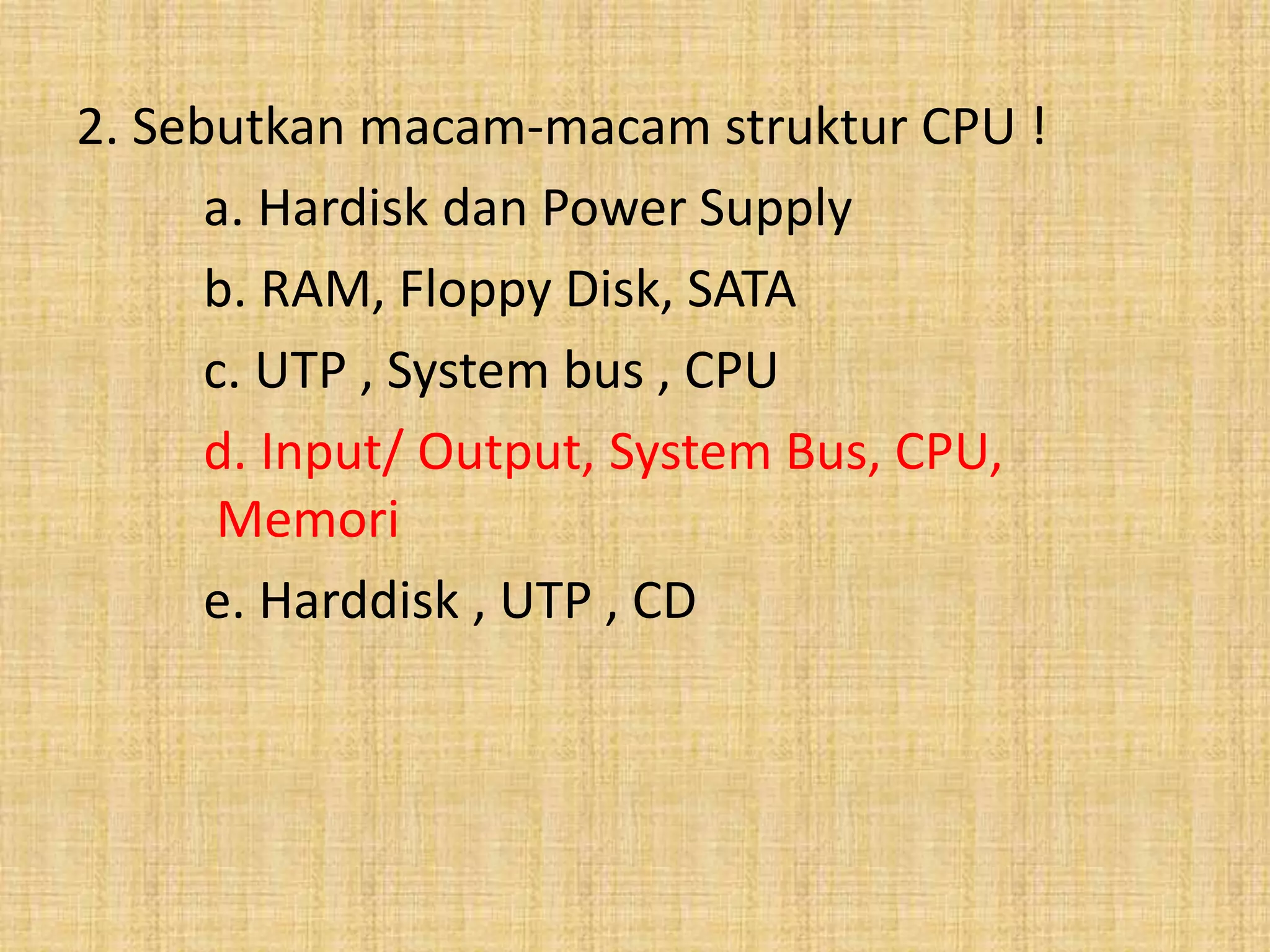 Organisasi & Arsitektur Komputer | PPTX
