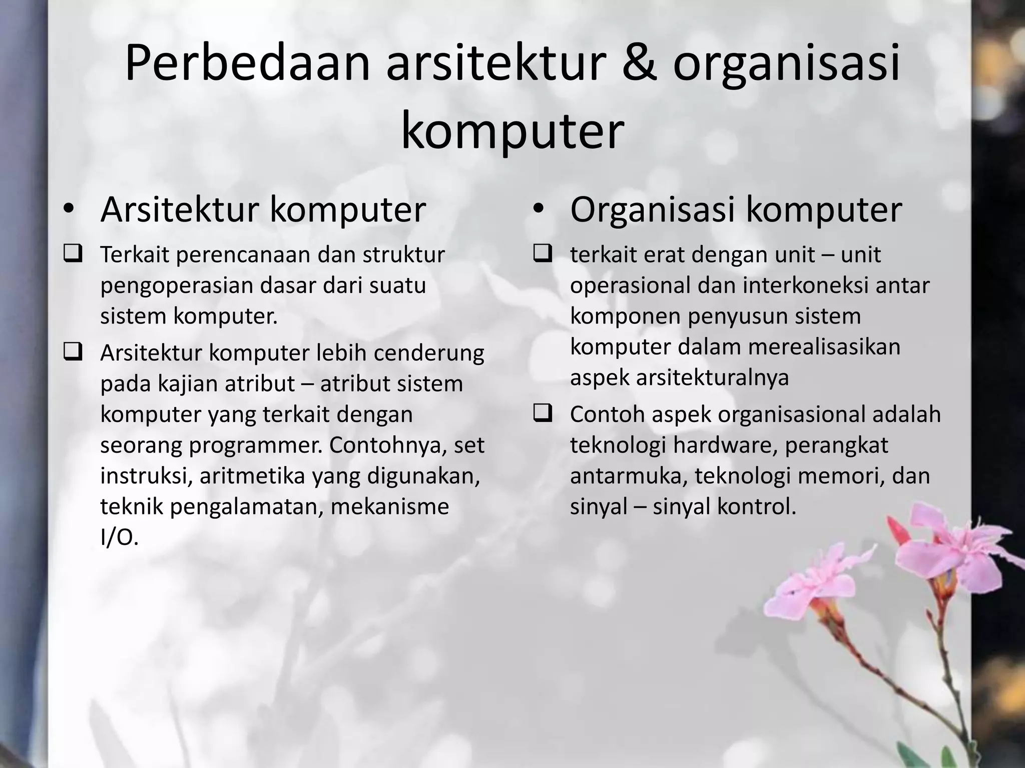 Organisasi & Arsitektur Komputer | PPTX