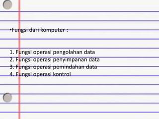 Organisasi & Arsitektur Komputer | PPTX