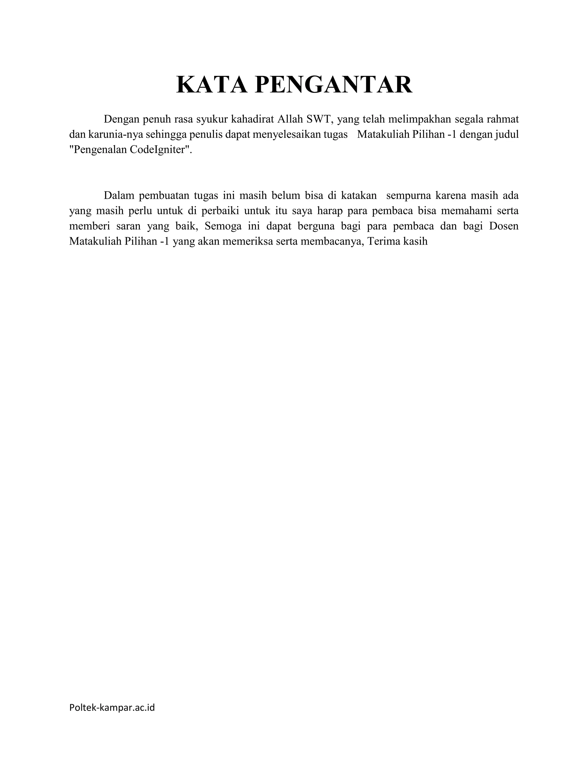 PENGENALAN CODEIGNITER | PDF