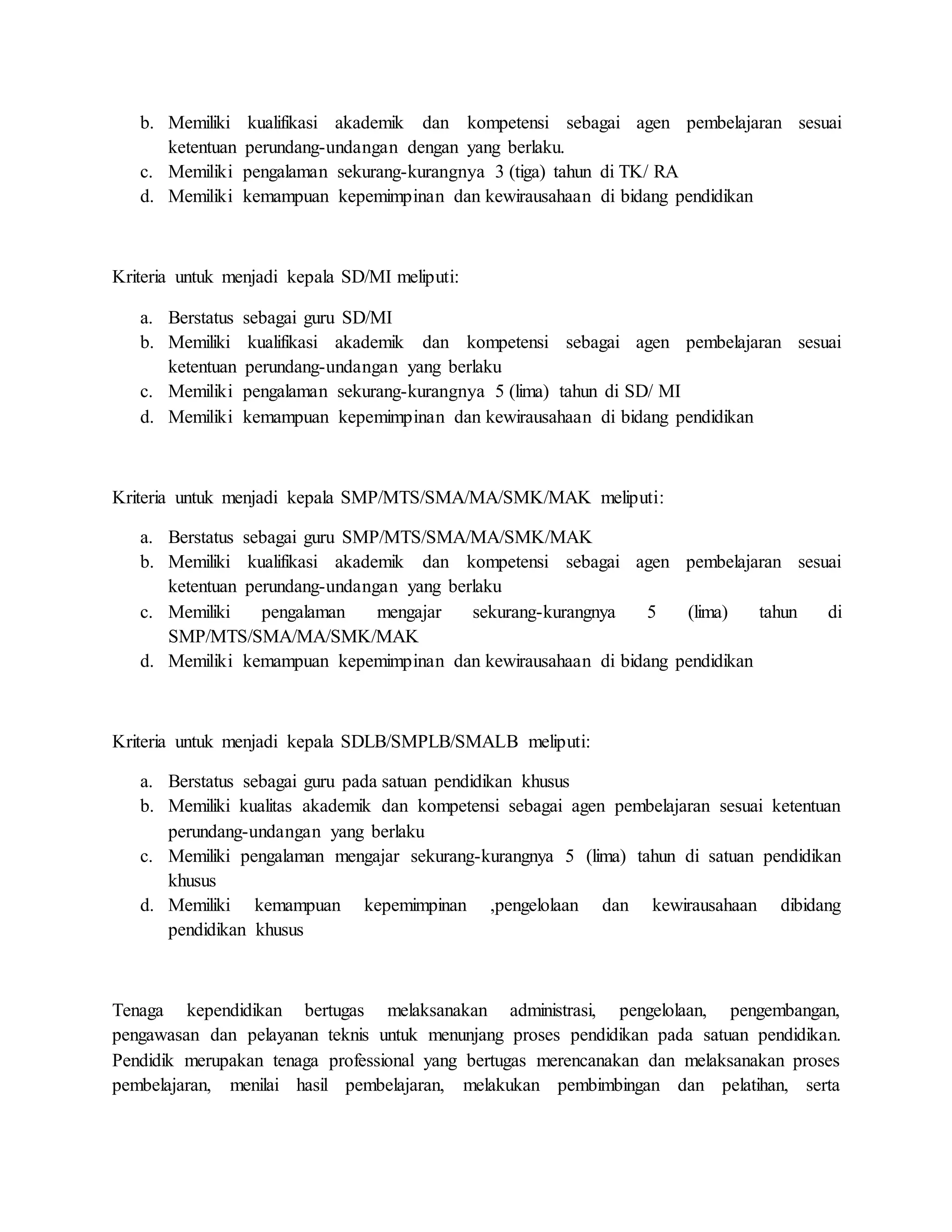 Tugas pak sumadi standar pendidikan nasional | PDF