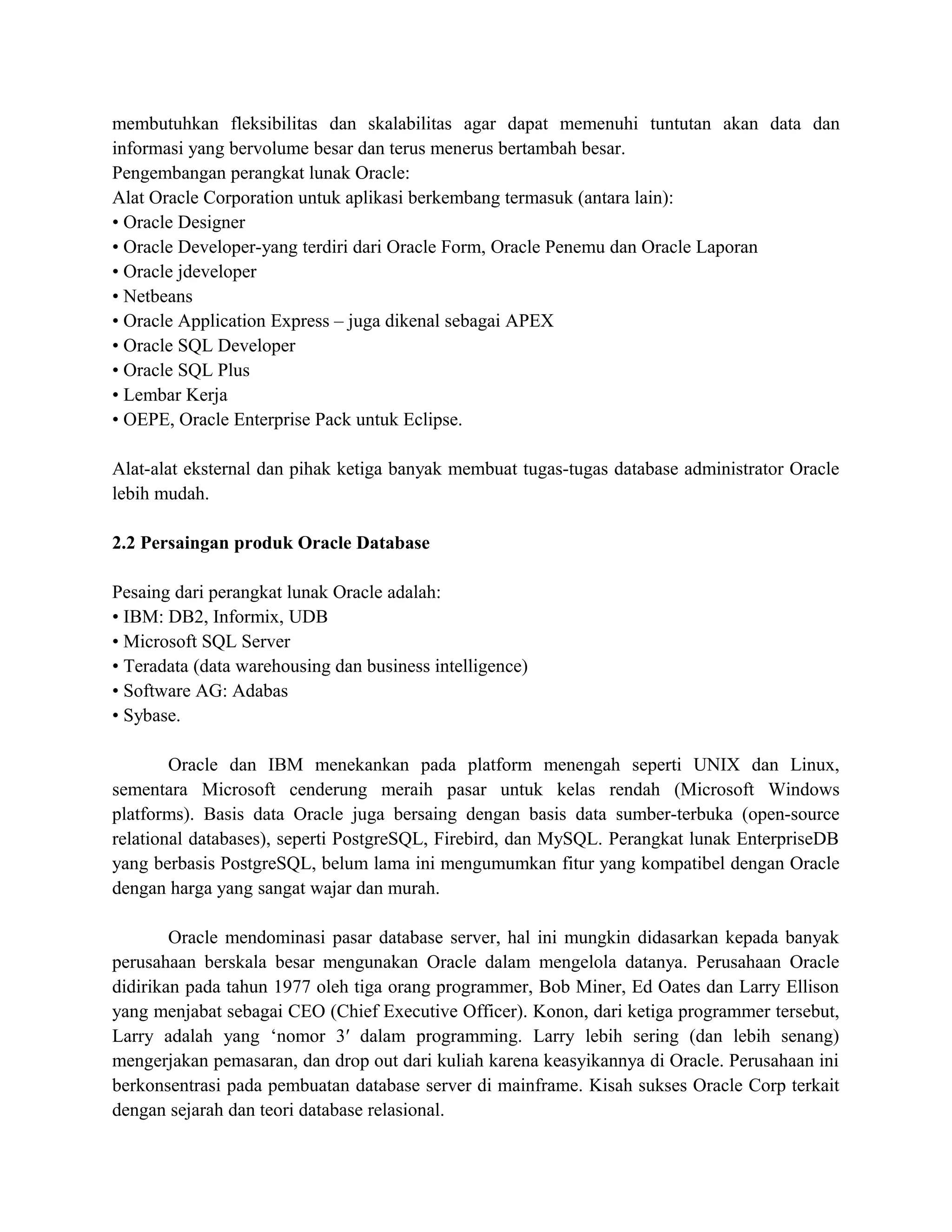 Makalah Oracle | DOC