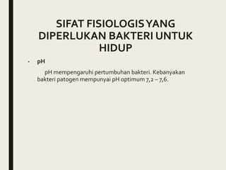 PPT Fisiologi Bakteri | PPTX