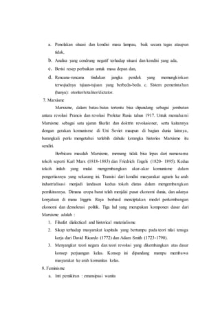 Sejarah Perumusan Macam-macam Ideologi di Dunia | DOCX