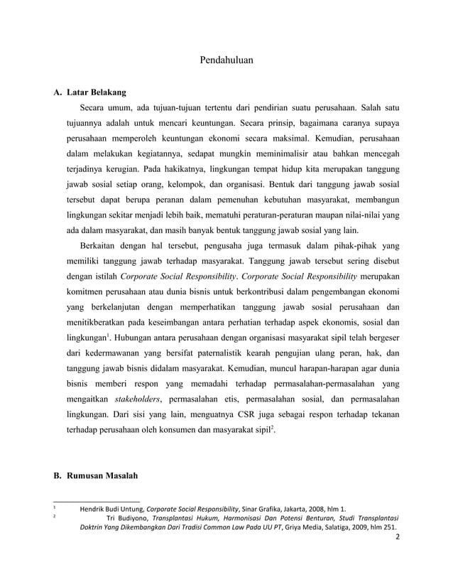Tanggung Jawab Sosial dan Lingkungan Perusahaan | PDF