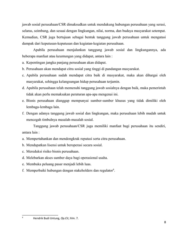 Tanggung Jawab Sosial dan Lingkungan Perusahaan | PDF