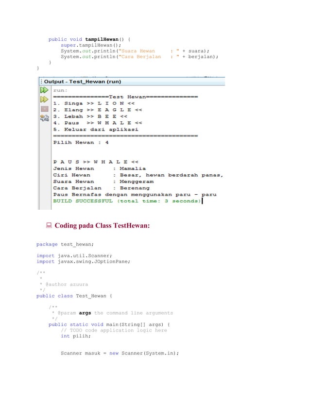 Java (Netbeans) Polymorphism - Object Oriented Programming (OOP) | DOCX