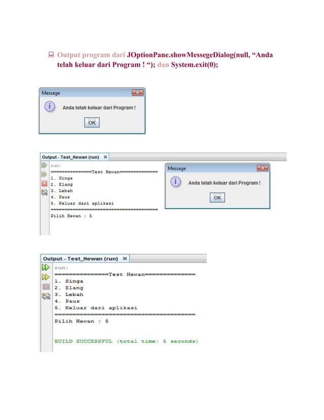 Java (Netbeans) Polymorphism - Object Oriented Programming (OOP) | DOCX