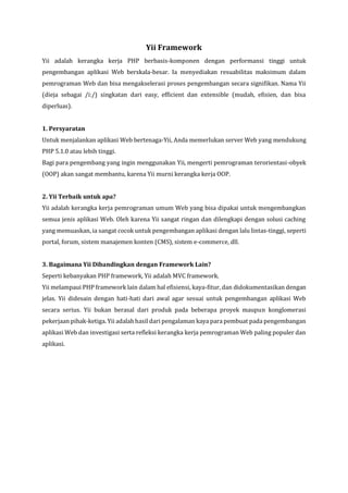 TUGAS_PBW_YIIFRAMEWORK | PDF