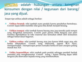 KONSEP, FUNGSI DAN UTILITAS PEMASARAN | PPTX
