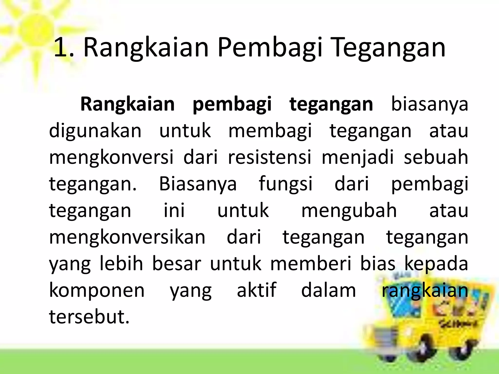 pembagi tegangan dan arus | PPTX