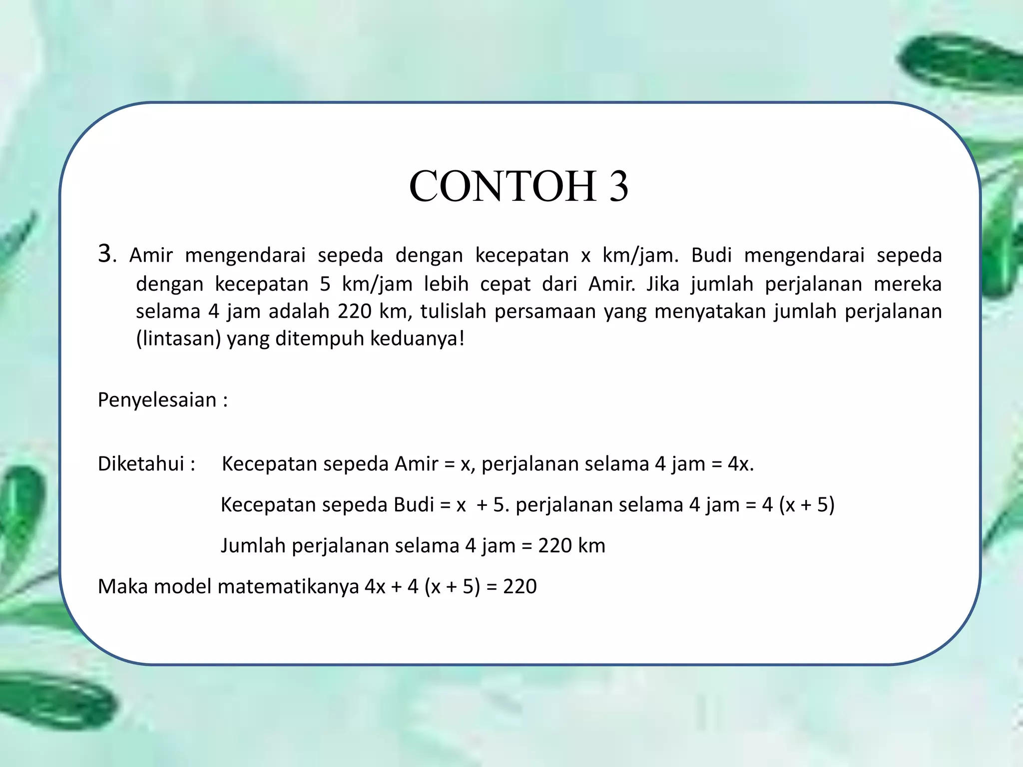 pemodelan matematika | PPTX
