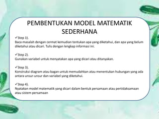 pemodelan matematika | PPTX