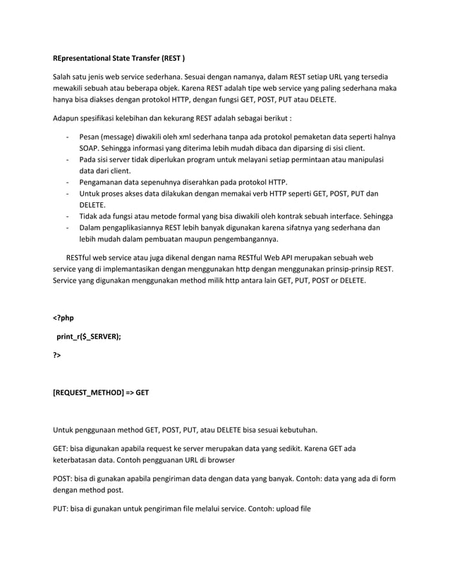 Tugas pemrograman3 rpc,soap,rest_1100631020 | PDF