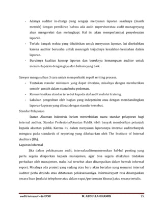 Tugas pengauditan audit internal | PDF
