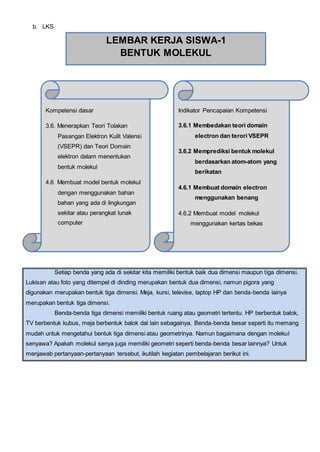 Bentuk Molekul (Pegembangan Pembelajaran HOTS: RPP, LKS) | DOCX