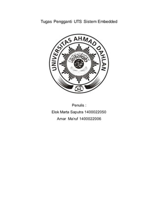 Tugas pengganti uts sistem embedded | PDF
