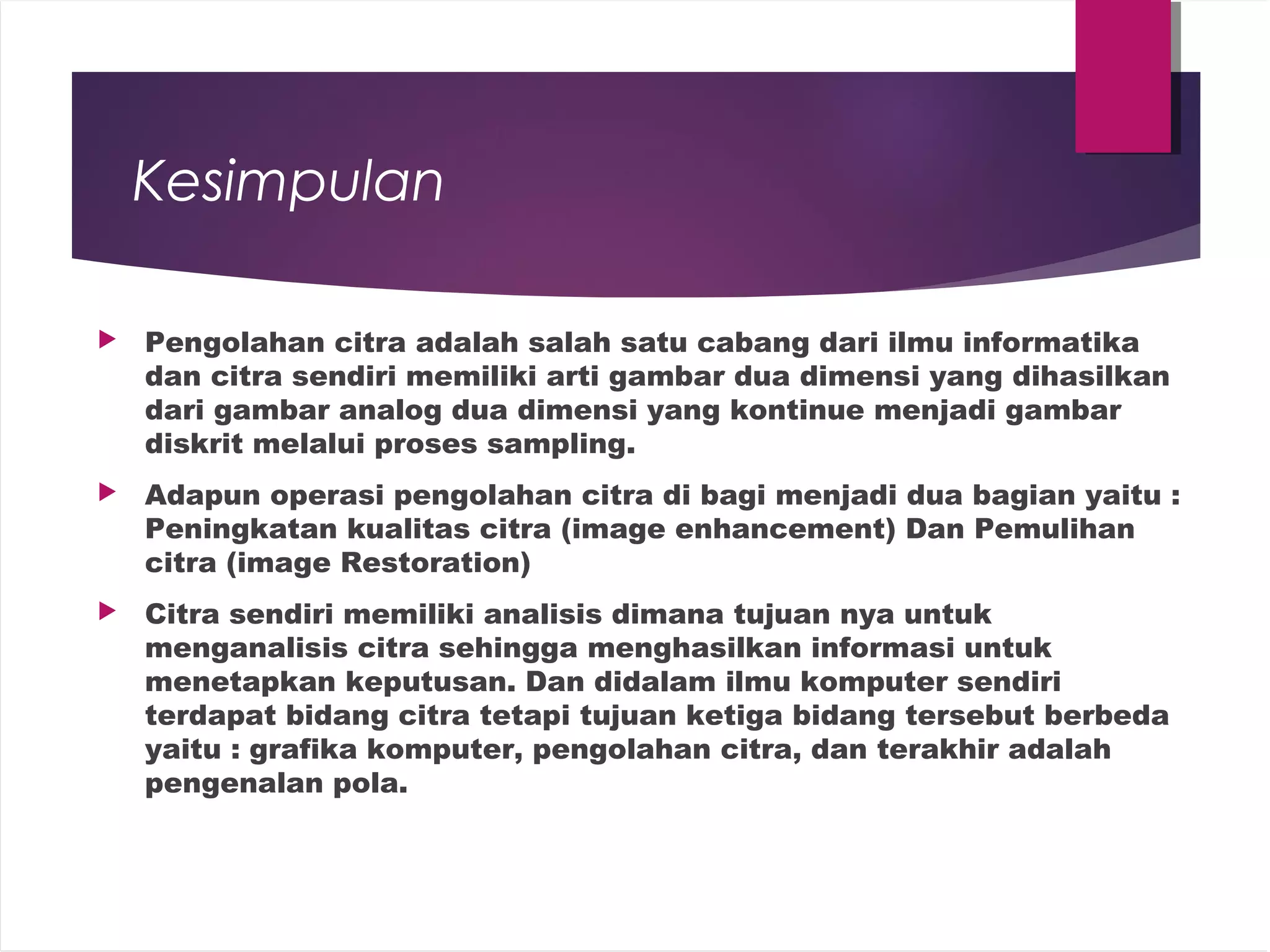 Tugas pengolahan citra digital | PPT