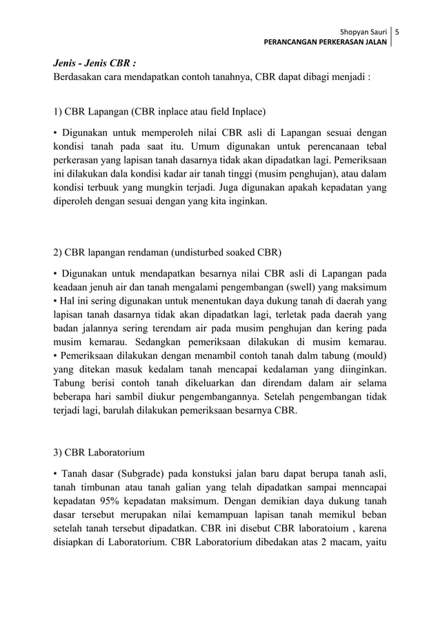 Tugas perancangan perkerasan jalan raya CBR | DOC