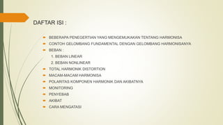 Tugas nilai non linear harmonisa | PPTX