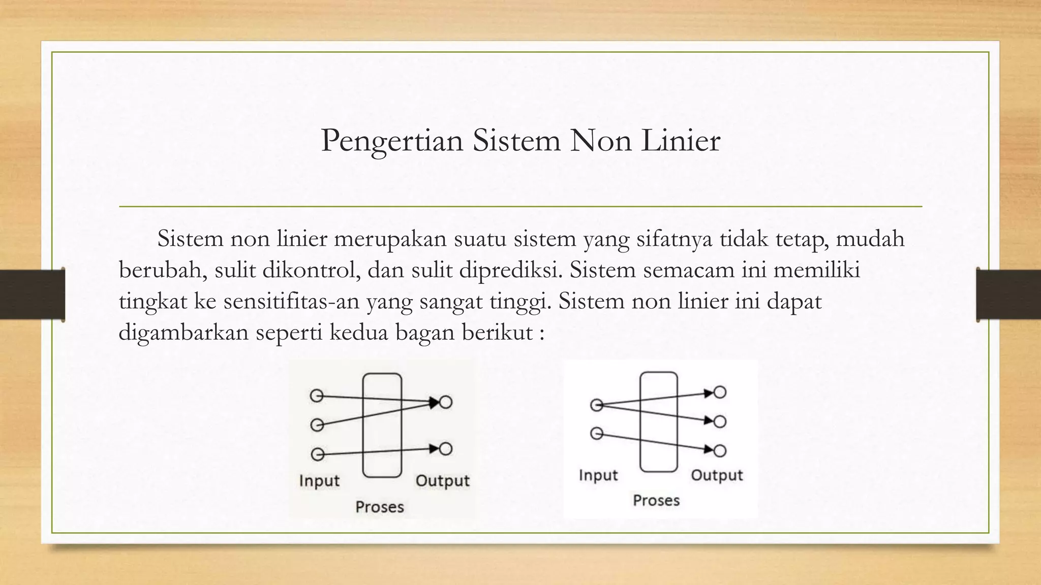 Perbedaan sistem linear dan non linear | PPTX