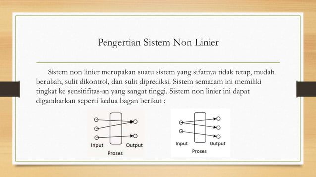 Perbedaan sistem linear dan non linear | PPTX
