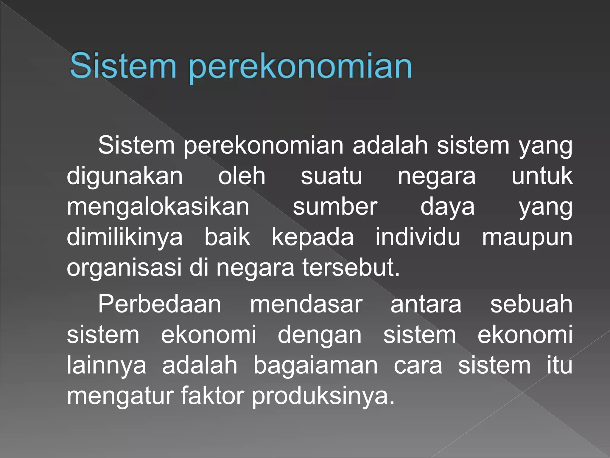 perekonomian indonesia sistem ekonomi indonesia | PPT